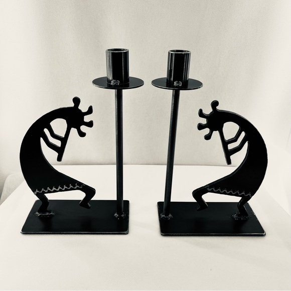 Other | Salewelded Steel Folk Art Kokopelli Native American Candle ...
